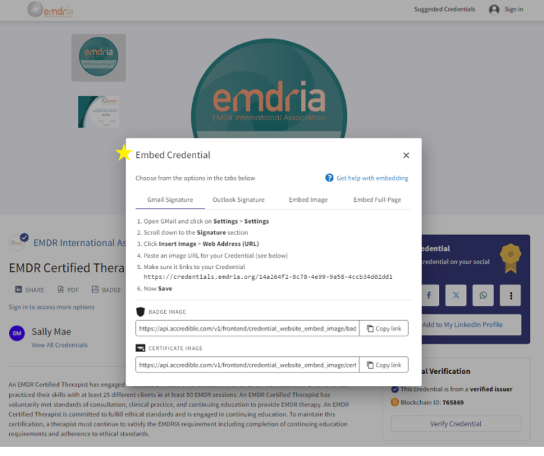 EMDRIA™ Digital Badges - EMDR International Association
