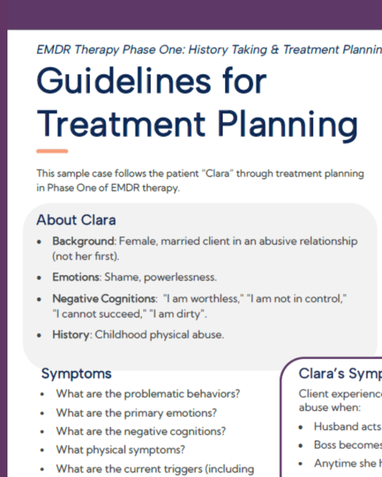Guidelines for Treatment Planning (Phase 1 Toolkit) - EMDR International Association